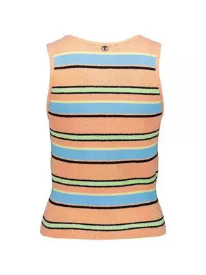 Rabanne Striped Terry-cloth Top - Orange