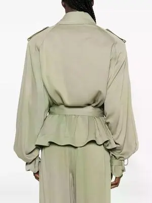 THE FRANKIE SHOP Elva Belted Jacket - Green
