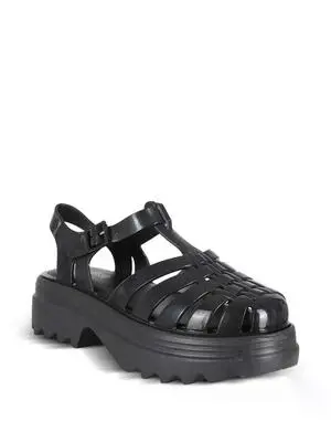 Melissa Buckle-detail Platform Sandals - Black