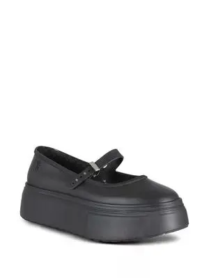 Melissa Platform Buckle-strap Ballet Flats - Black