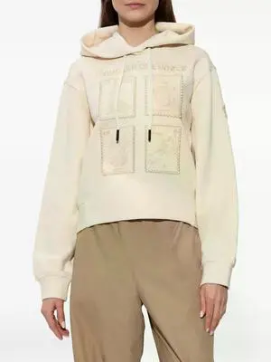 Moncler Cotton Hoodie With Plant Pattern