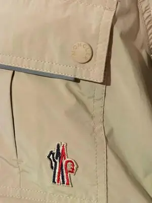 Moncler Beige Multi-pocket Hooded Coat - Neutrals