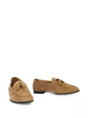 DOUCAL'S Tassel-detail Suede Loafers - Neutrals
