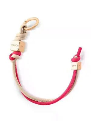 MAISON DE SABRE Leather Wristlet Charm - Neutrals