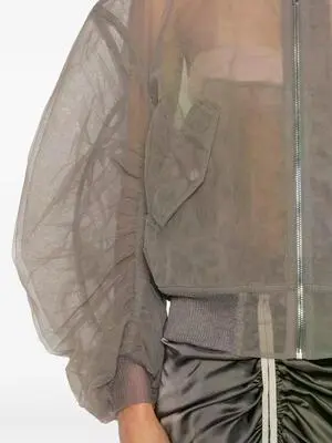 Rick Owens Crinkled Sleeve Bomber Jacket - Brown