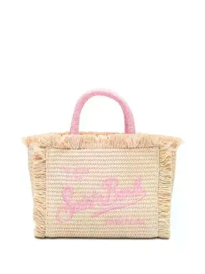 MC2 SAINT BARTH Mini Straw Vanity Tote - Neutrals