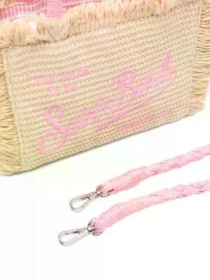 MC2 SAINT BARTH Mini Straw Vanity Tote - Neutrals