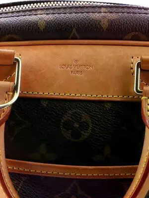 LOUIS VUITTON Trouville Handbag Monogram Canvas Satchel - Brown