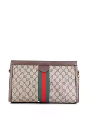 Gucci Ophidia Chain Gg Coated Canvas Medium Shoulder Bag - Brown