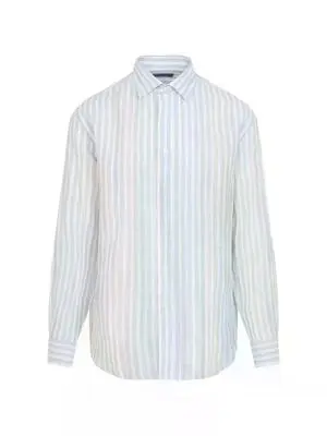 Ralph Lauren Purple Label Vertical-stripe Shirt - Blue