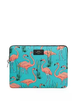 WOOUF Flamingo-print Laptop Case