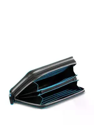 PIQUADRO Zip-around Leather Travel Document Holder