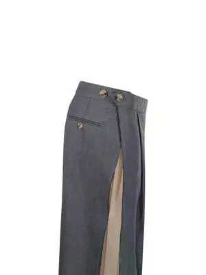 LITKOVSKA Frayed-edge Wide-leg Trousers