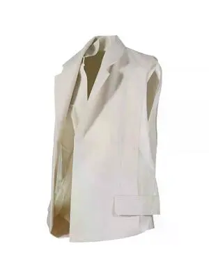 LITKOVSKA Notched Lapel Sleeveless Jacket