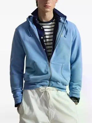 Polo Ralph Lauren Zip-up Drawstring Hoodie - Blue