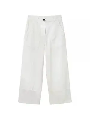 NINE:INTHE:MORNING Nadia Palazzo Wide-leg Trousers - White
