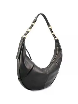 Saint Laurent Saharienne Leather Shoulder Bag - Black