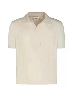 Altea Pointelle-knit T-shirt - Neutrals