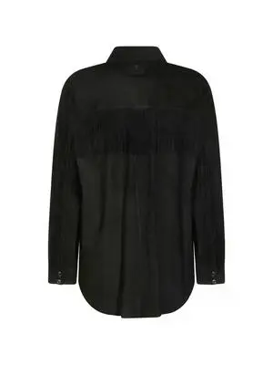 SALVATORE SANTORO Fringed Suede Jacket - Black