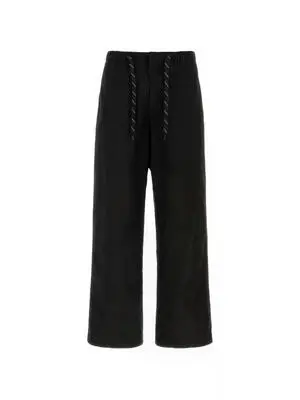 Balenciaga Wide-leg Drawstring Trousers - Black