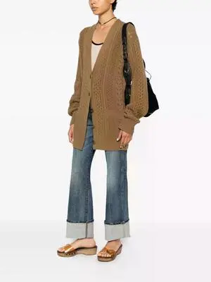 Chloé Cable-knit Pointelle Cardigan