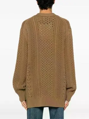 Chloé Cable-knit Pointelle Cardigan