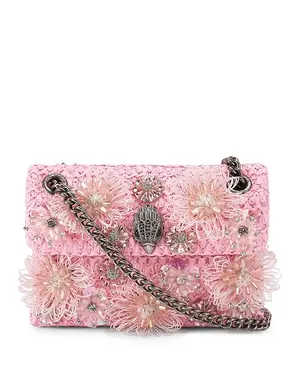 Kurt Geiger Kensington Mini Woven Convertible Crossbody - Pink