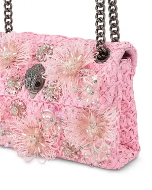Kurt Geiger Kensington Mini Woven Convertible Crossbody - Pink