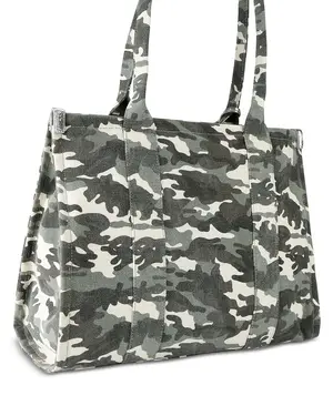 Kurt Geiger Southbank Large Camo Tote - Open Green