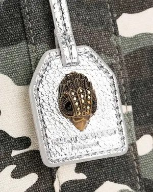 Kurt Geiger Southbank Large Camo Tote - Open Green