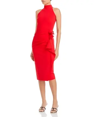 Chiara Boni La Petite Robe Gudrum Ruffled Sheath Dress - Red