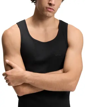 BOSS Pack Of 3 Ribbed Classic Fit Tank Tops - Open Miscellaneous