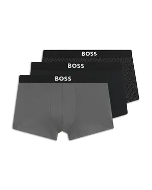 BOSS One Boxer Trunks, Pack Of 3 - Open Grey