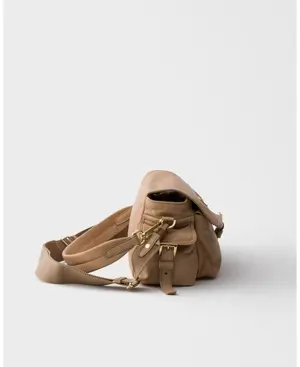 Prada Explore Nappa Leather Shoulder Bag - Neutral
