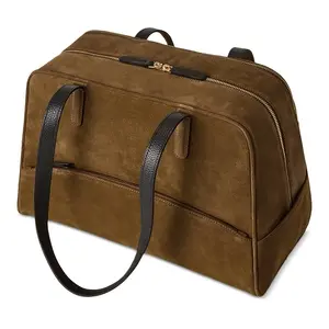 BY BANOO Core Collection 12 Hour Leather Duffle Bag - Pecan/gold