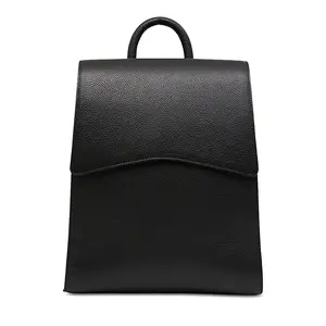 BY BANOO Core Collection City Leather Backpack - Black Silver