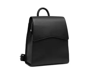 BY BANOO Core Collection City Leather Backpack - Black Silver