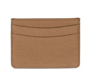 BY BANOO Core Collection Small Leather Card Holder - Biscuit