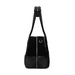 BY BANOO Core Collection 24 Hour Leather Suitcase - Black Silver