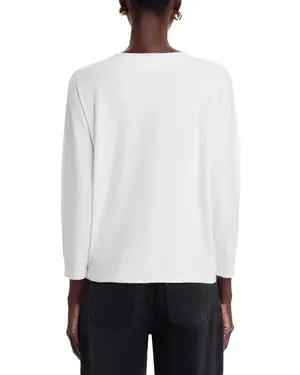 SIONI Flower Embellished Dolman Sleeve Sweater - Eggshell