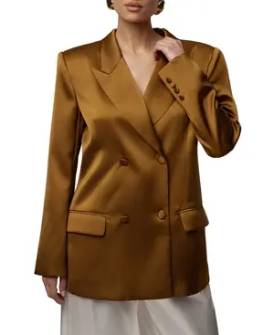 JLUXLABEL Oversized Satin Blazer