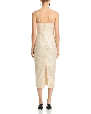 Eliza J Sequin Sweetheart Midi Dress