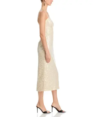 Eliza J Sequin Sweetheart Midi Dress