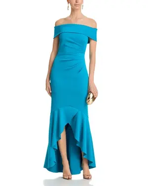 Eliza J Off-the-shoulder Hi-lo Dress
