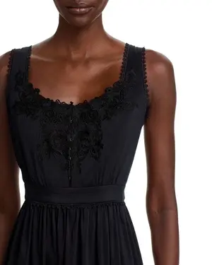 Kobi Halperin Zuri Lace Trim Midi Dress