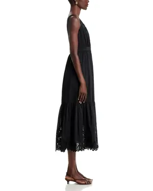 Kobi Halperin Zuri Lace Trim Midi Dress