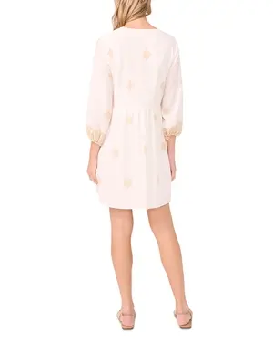 Vince Camuto Embroidered A-line Dress
