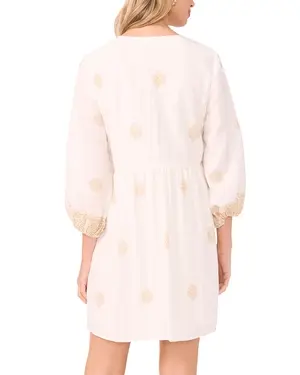 Vince Camuto Embroidered A-line Dress