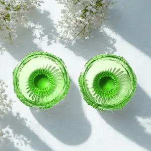 LIULI Always The Right Time Grape Crystal Glass Sculptures, Set Of 2