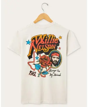 Junk Food Clothing Willie Nelson Vintage T-shirt - Birch